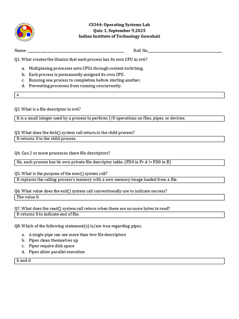 LabQuiz-1-with solution-Set-A | PDF | Process (Computing) | Computer Programming