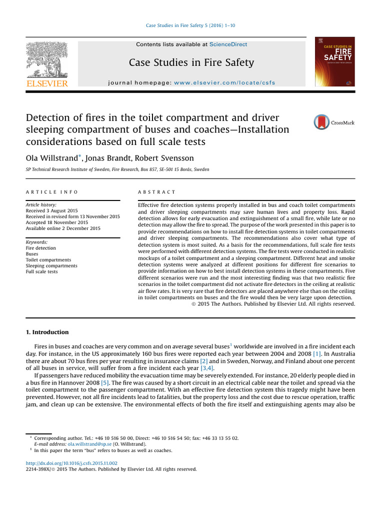 Detection of Fires in The Toilet Compartment and D | PDF | Smoke | Sensor