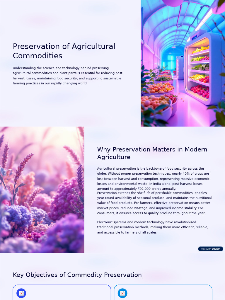 Agricultural Commodity Preservation Techniques | PDF | Food ...