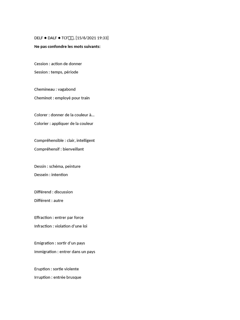 DELF Expressions Francès-Anglès Telegram | PDF | Mondialisation culturelle