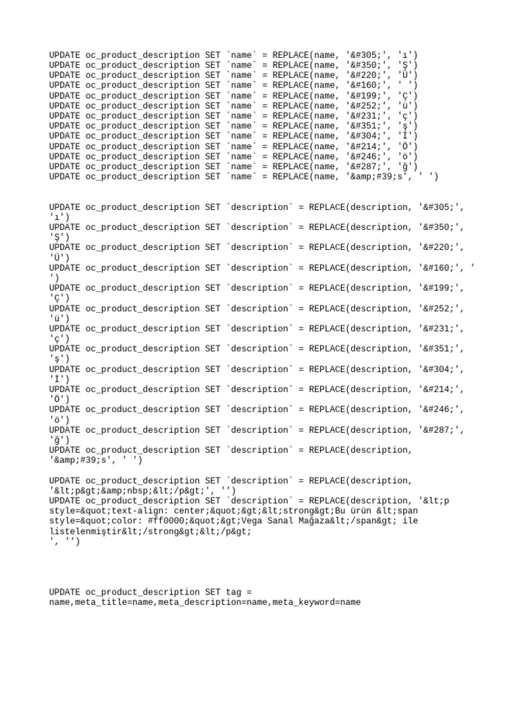 Bozuk Karakter Mysql | PDF | Collation | Orthography