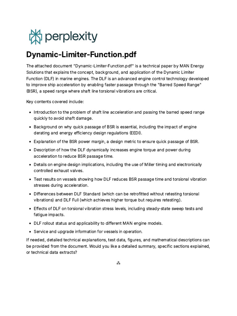 Dynamic Limiter Function PDF | PDF | Engines | Tugboat