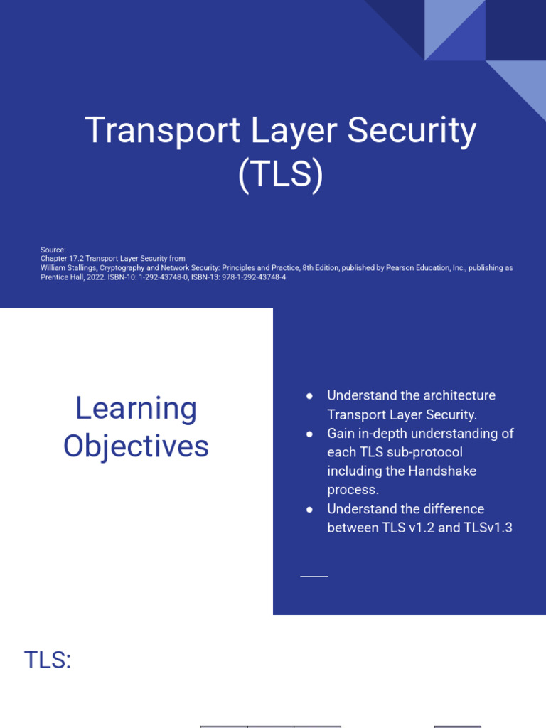 W6-Transport Layer Security (1) | PDF | Transport Layer Security | Encryption