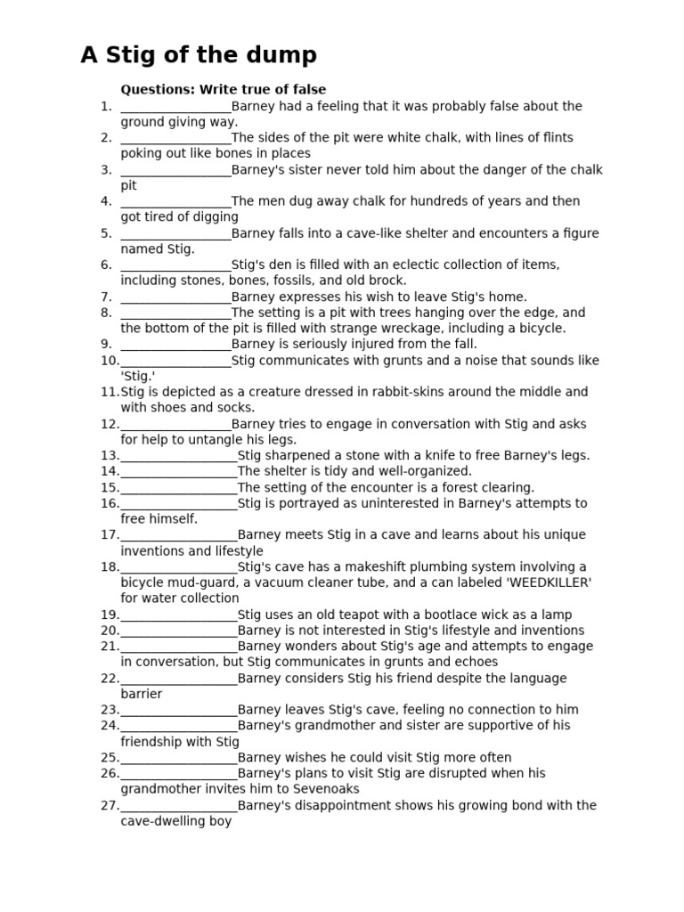 Barney's Adventures with Stig | PDF | Hunting