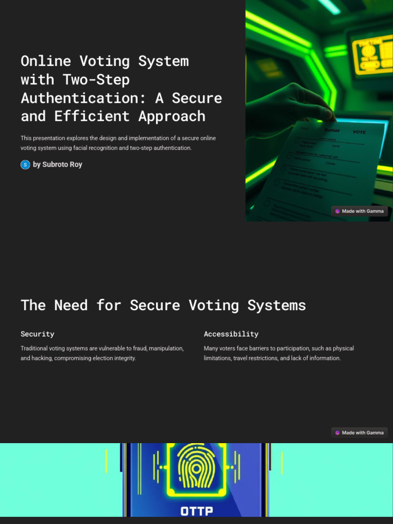 Online Voting System With Two Step Authentication A Secure and Efficient Approach | PDF ...