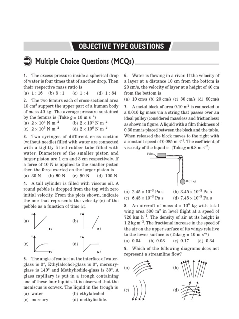 Mechanical Properties of Fluids Class Xi Sqb v1 | PDF | Liquids | Viscosity