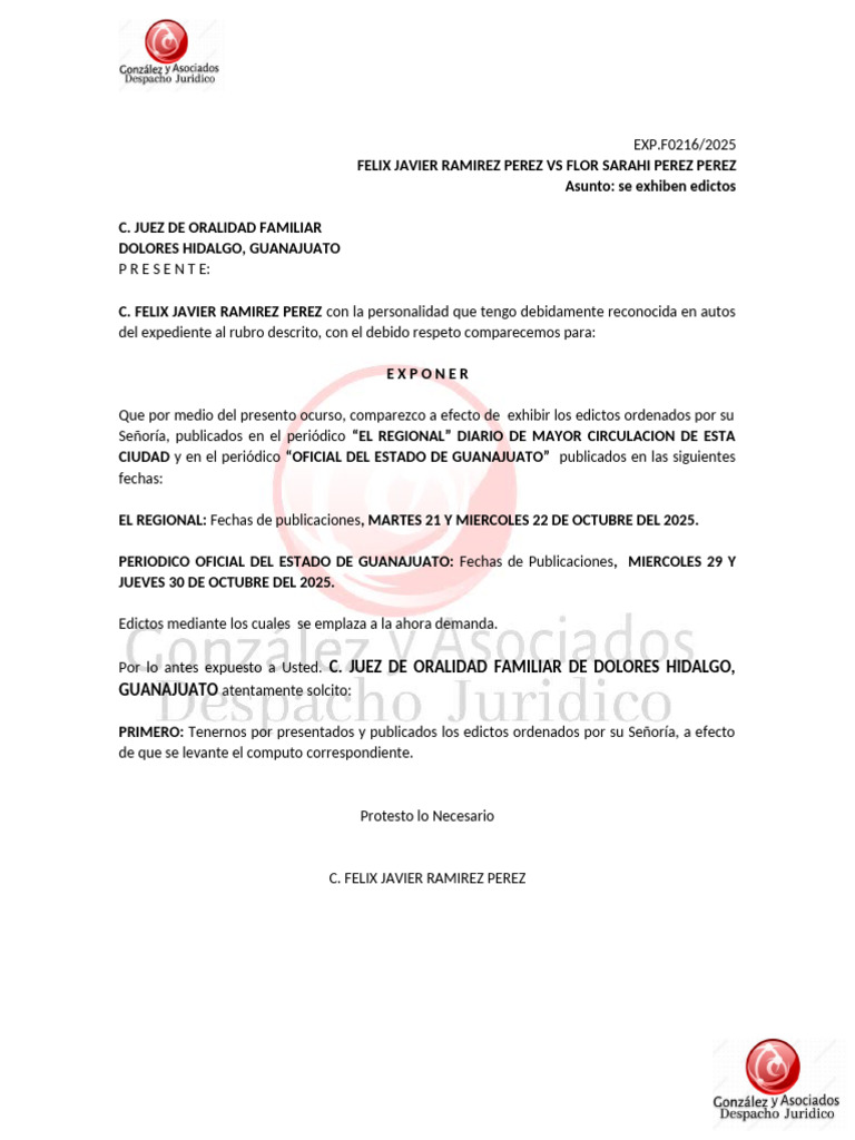 Promocion Anexando Edictos (Felix) | PDF
