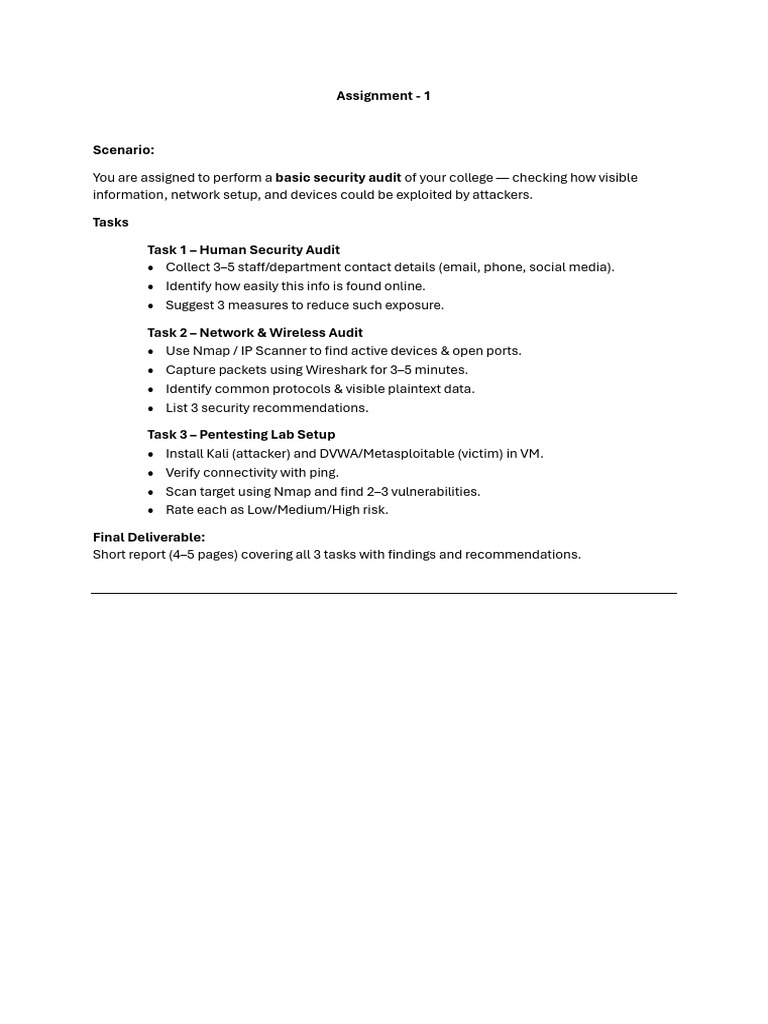 Assignments | PDF