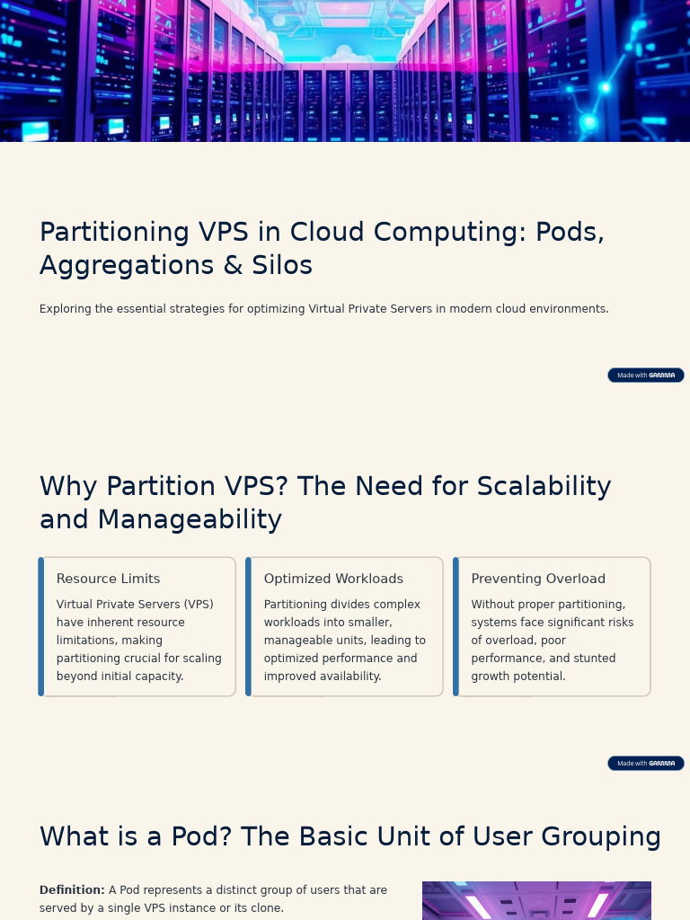 Partitioning VPS in Cloud Computing Pods Aggregations and Silos | PDF ...
