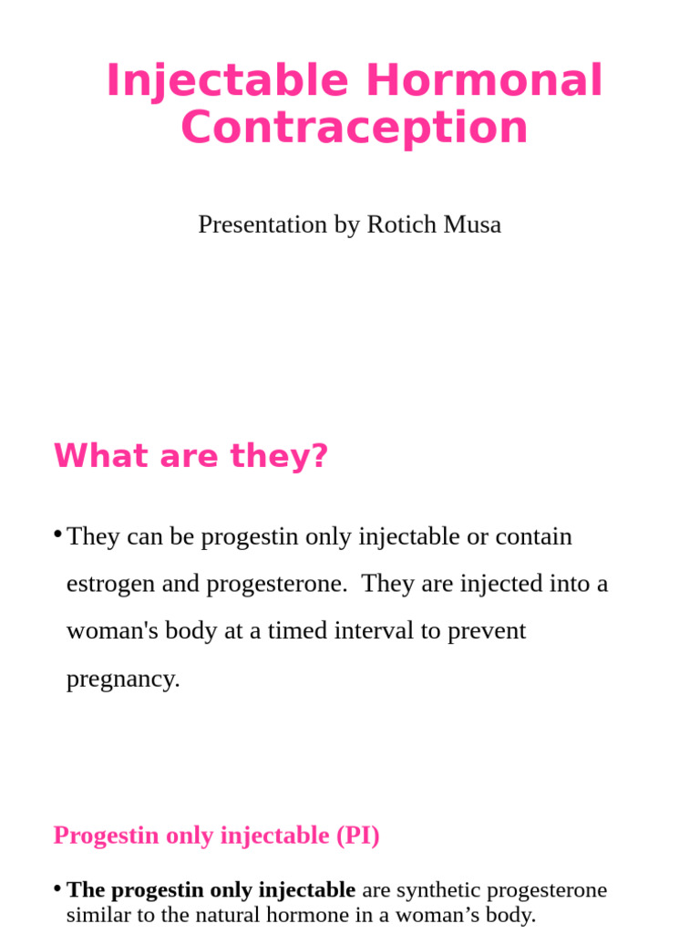 Injectable Hormonal Contraception Guide | PDF | Birth Control | Human ...