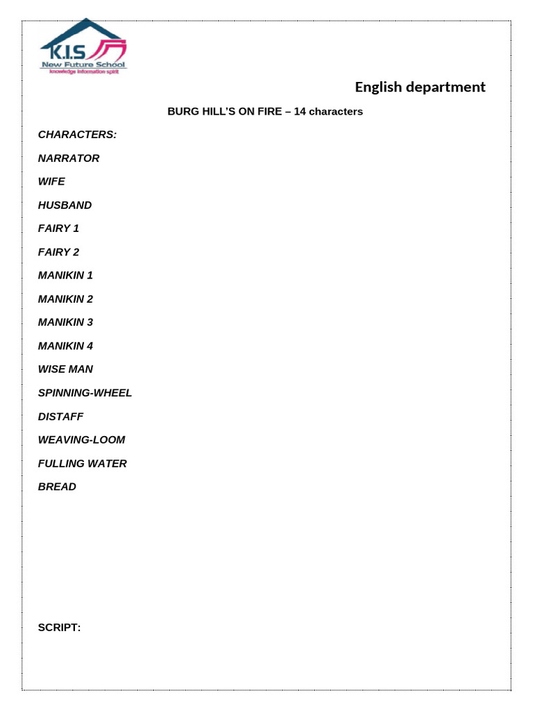 Y3 Playscript | PDF | Fairies | Fairy Tales