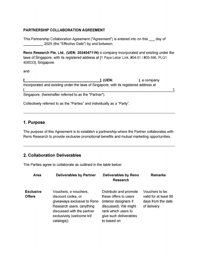 Partnership Collaboration Agreement (Home Needs) | PDF