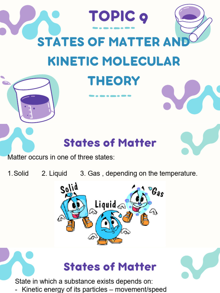 Topic 9 States of Matter and KMT - 251106 - 195825 | PDF