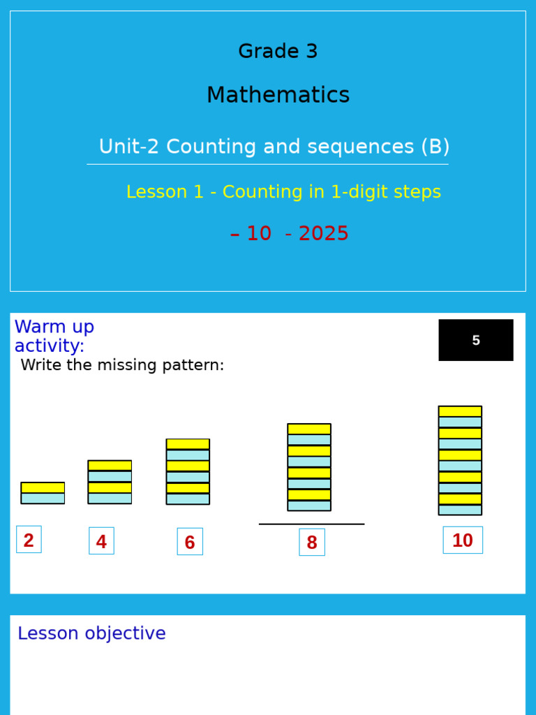 Grade 3 Counting Sequences Lesson | PDF