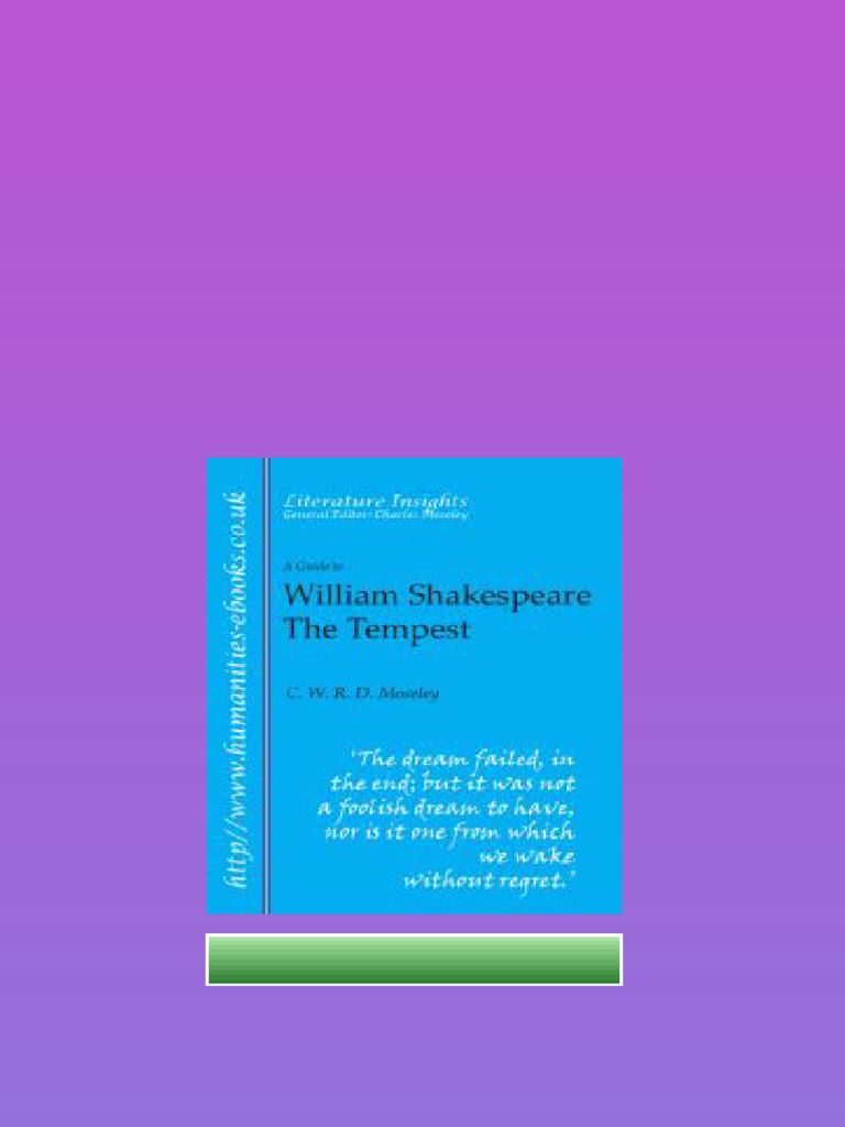 William Shakespeare The Tempest Cwrd Moseley Charles Moseley online ...