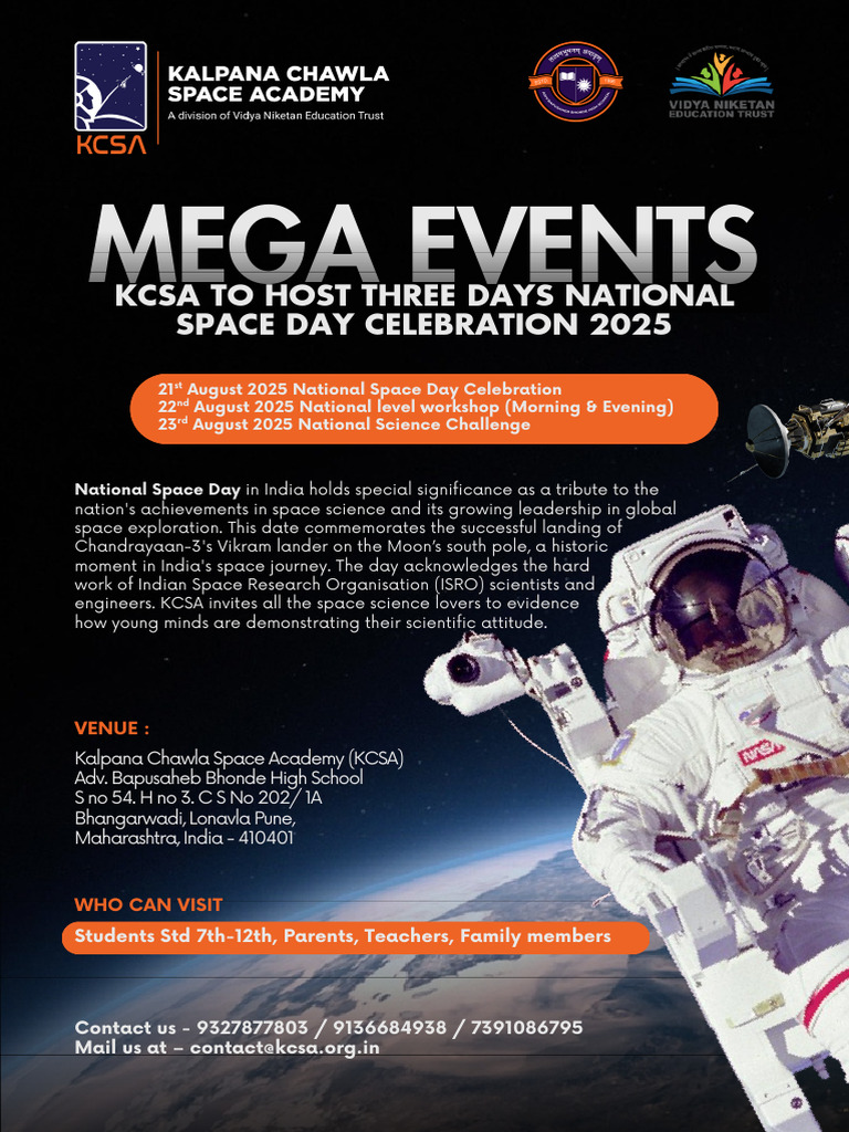 KCSA National Space Day Brochure | PDF | Astronautics | Outer Space