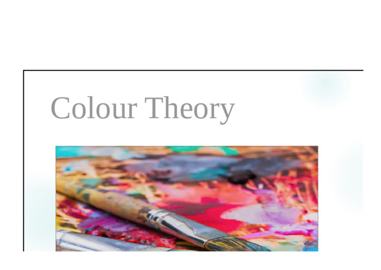 Colour Theory New Presentation | PDF