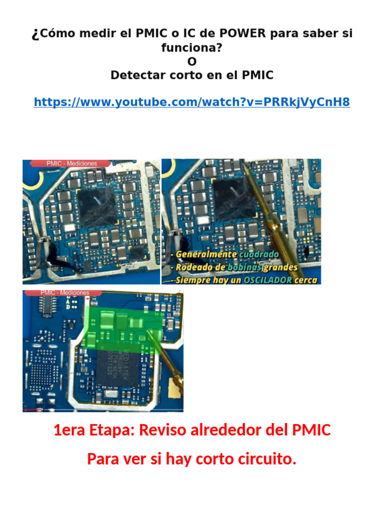 Detectar Corto en El PMIC | PDF | Condensador | Red eléctrica