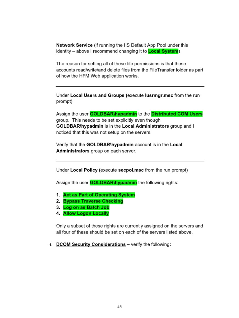 Dcom Info | PDF | Login | User (Computing)