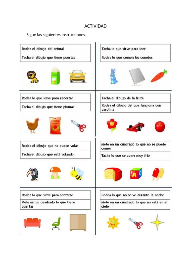 Seguimiento de Instrucciones | PDF