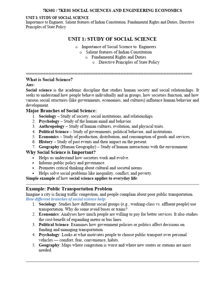 Unit 1 SSEE 2025-26 | PDF | Social Sciences | Science