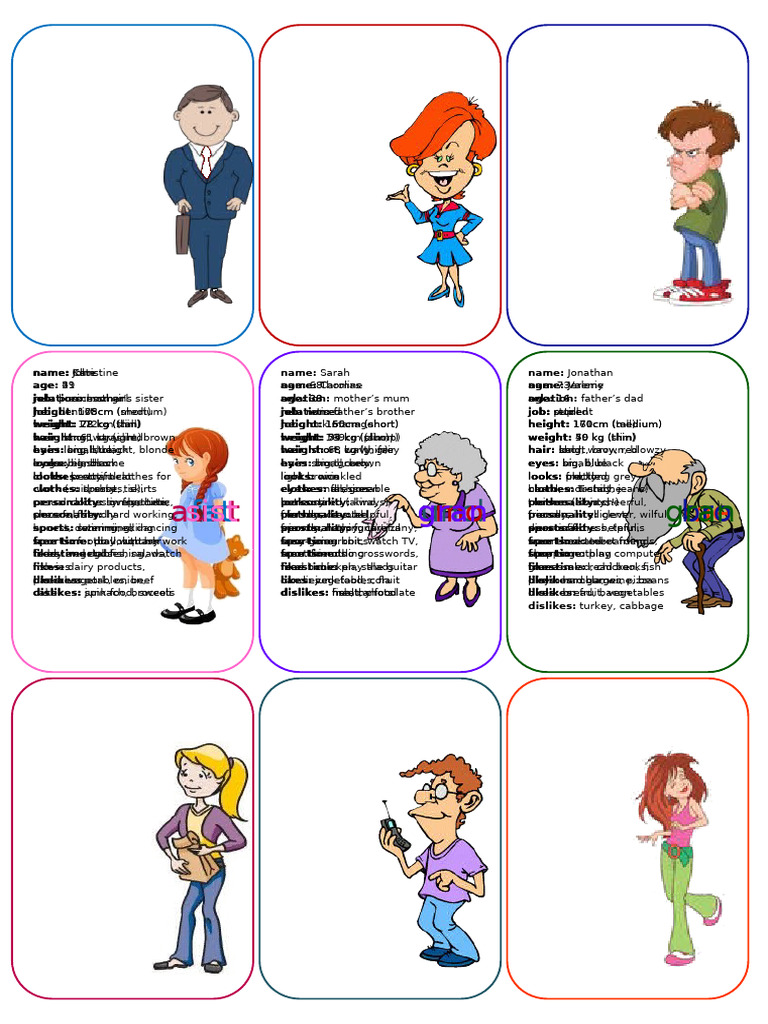 My Family Speaking Cards Conversation Topics Dialogs Fun Activities ...