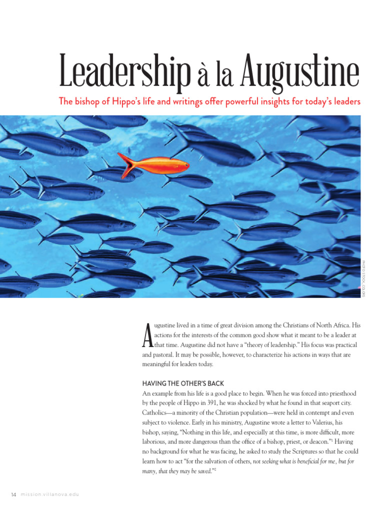 Augustine and Leadership | PDF | Augustine Of Hippo | Humility