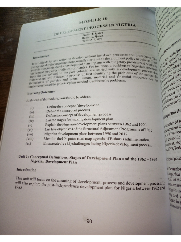 Development Process in Nigeria | PDF