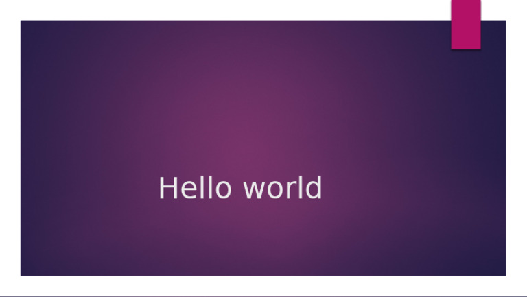 Hello World | PDF