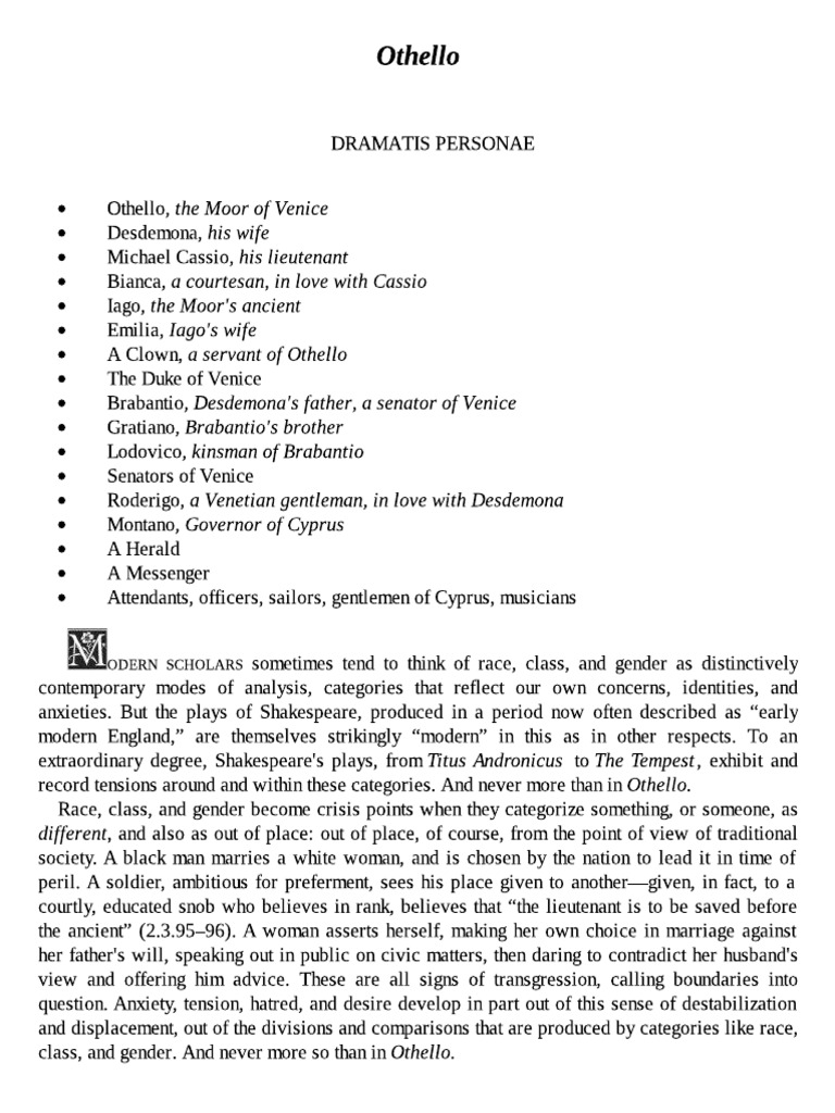 Othello | PDF