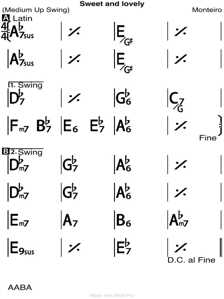 Latin Swing Sheet Music for Monteiro | PDF