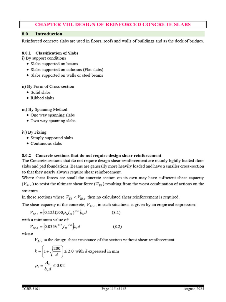 Design of Slabs | PDF | Beam (Structure) | Bending