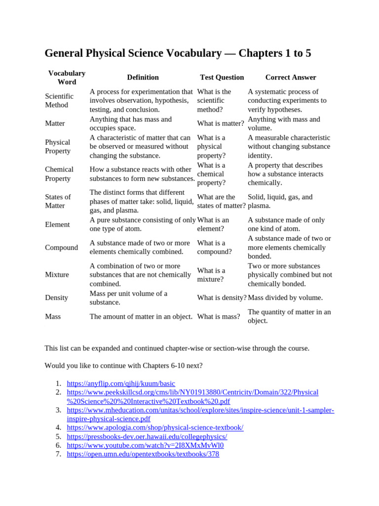 General Physical Science Study Notes | PDF | Chemical Bond | Electric ...