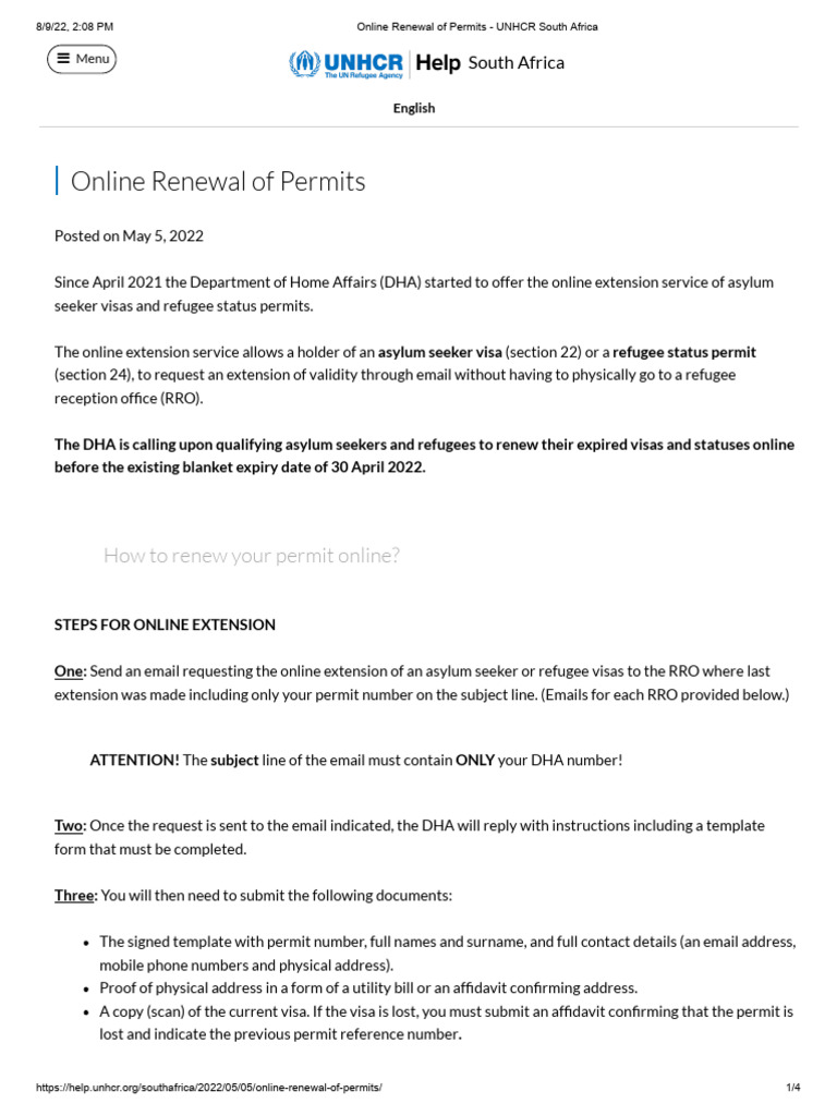 Online Asylum Permit Renewal Guide | PDF | Refugee | Travel Visa