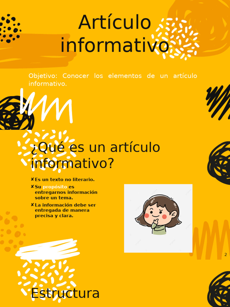 Elementos de un Artículo Informativo | PDF