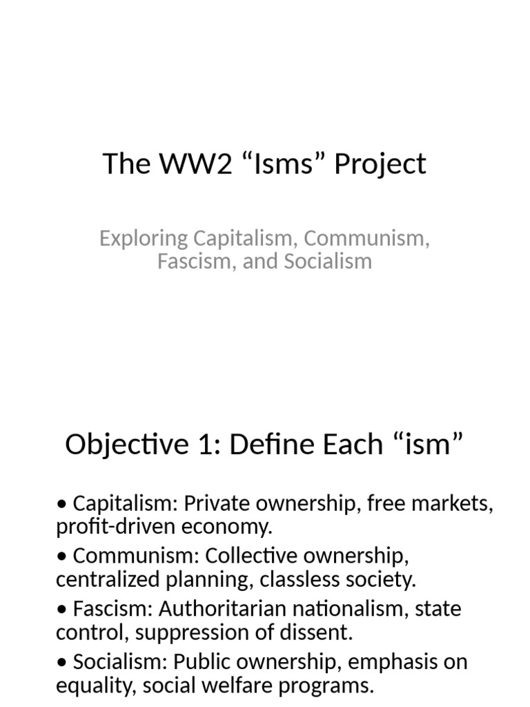 WW2 Isms Project | PDF