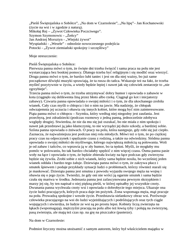 Polski - Konkurs | PDF