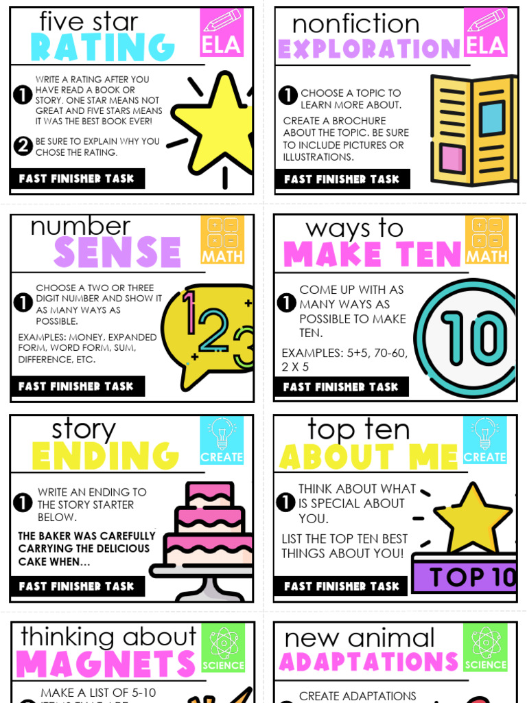 Fast Finisher Freebie | PDF