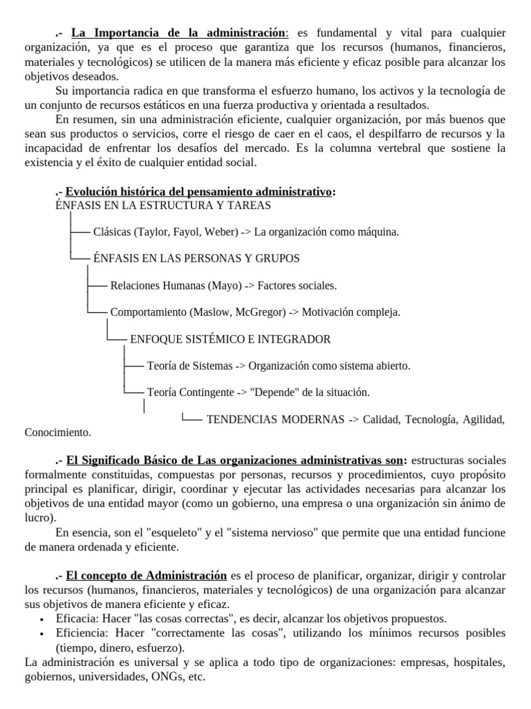 El Significado Básico de Las Organizaciones Administrativas Son ...