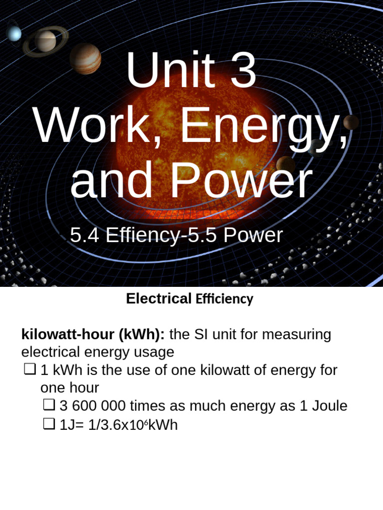 Electrical Efficiency and Power Basics | PDF | Power (Physics ...