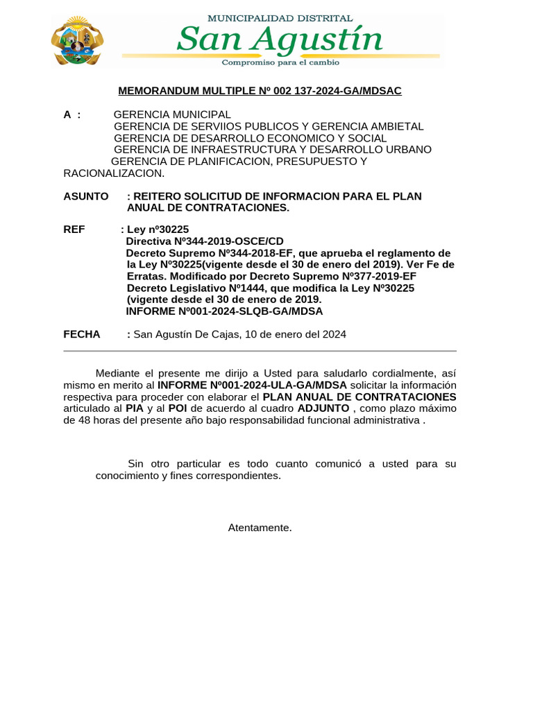 Memorandum Ml. #002 | PDF