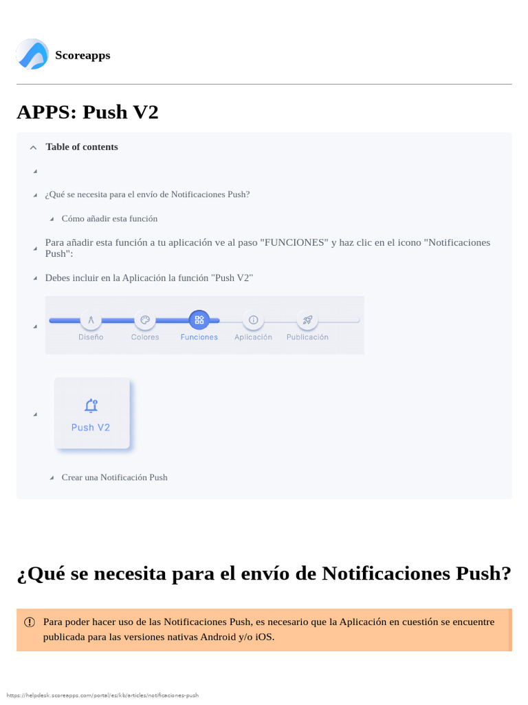 Guía para Enviar Notificaciones Push V2 | PDF | Aplicación movil ...