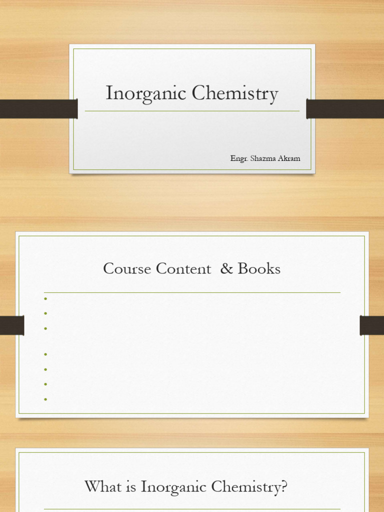 Inorganic Chemistry | PDF | Chemical Bond | Chemistry