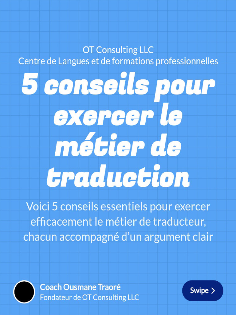 5 Conseils Pour Exercer Le M - Tier de Traduction | PDF