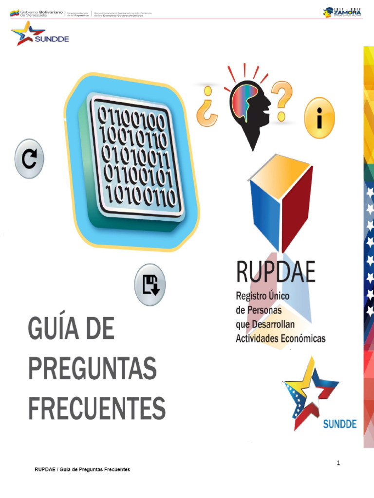 RUPDAE - Guía de Preguntas Frecuentes - PDF Descargar Libre | PDF