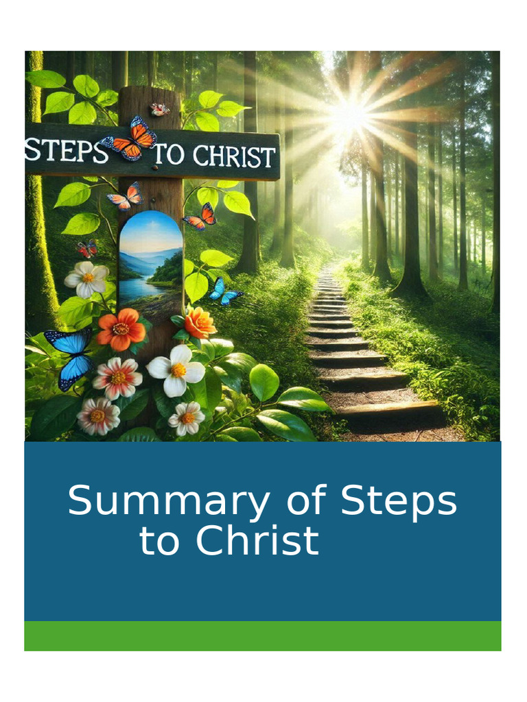Steps to Christ summary | PDF | Confession (Religion) | Salvation