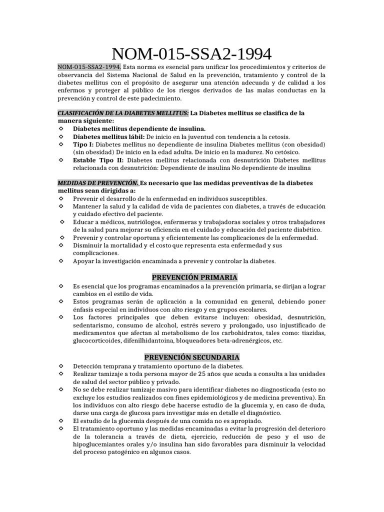Prevención y Control de Diabetes Mellitus | PDF | Diabetes | Hipertensión
