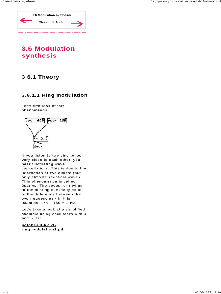 Understanding Modulation Synthesis Techniques | PDF | Frequency | Acoustics