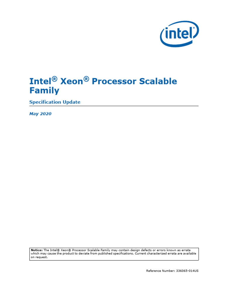 Xeon Scalable Spec Update | PDF | Computer Science | Intel