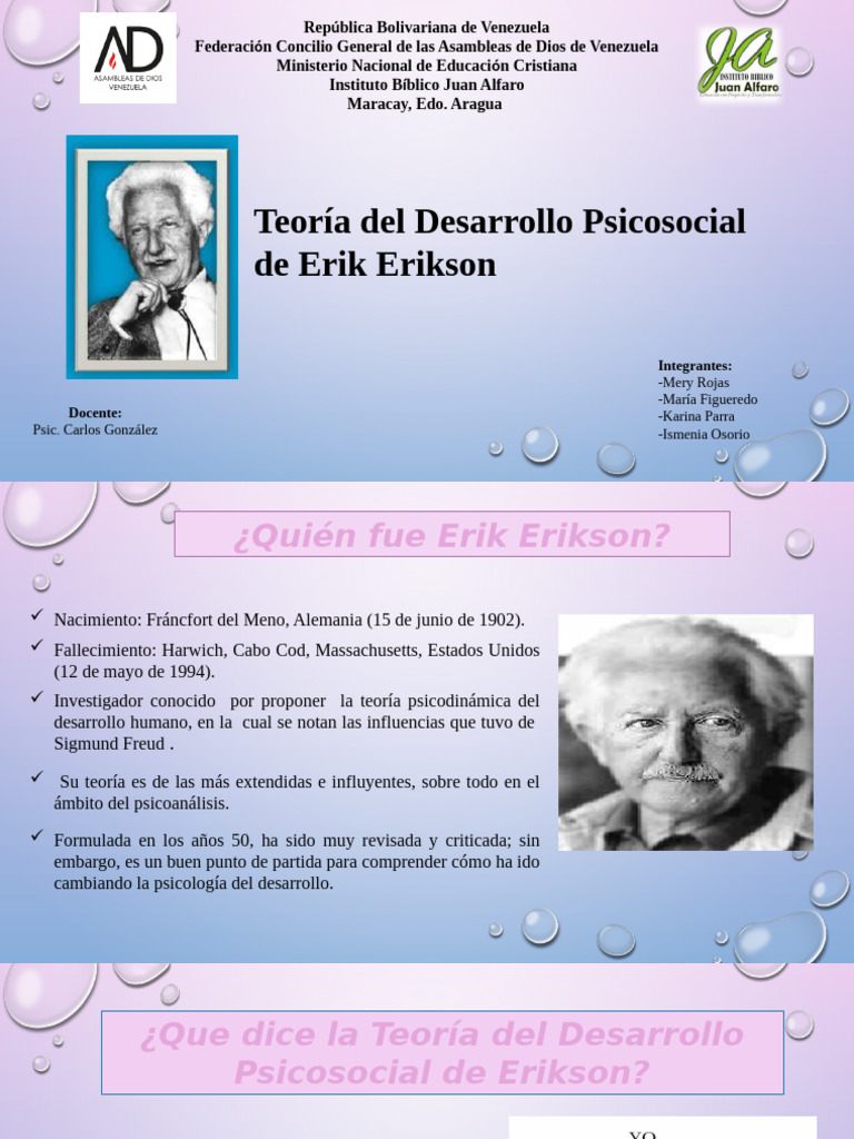 Exp Eric Erikson | PDF | Sicología | Sigmund Freud